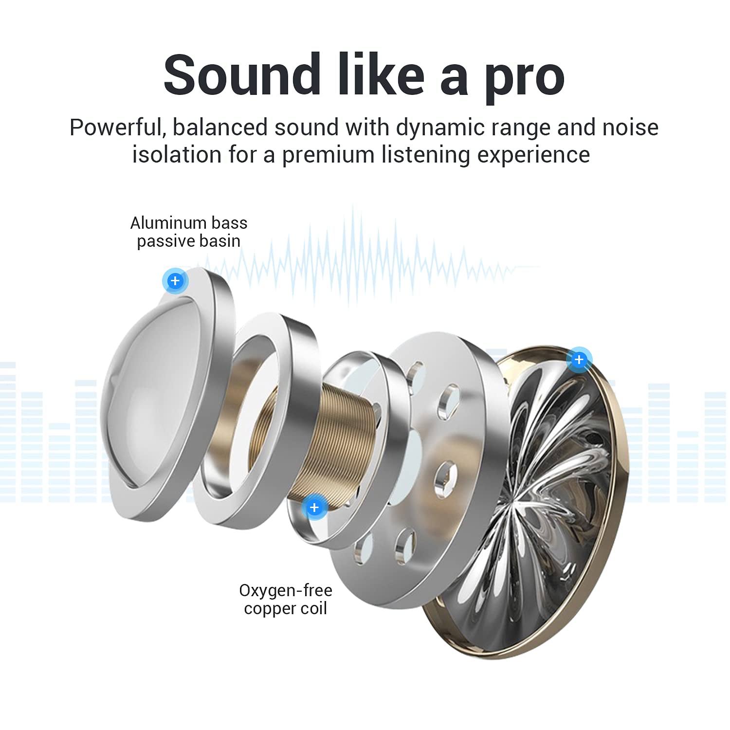 EDYELL® C5M (Blue) True Wireless Earbuds/Earphones/in-Ear TWS Stereo ...