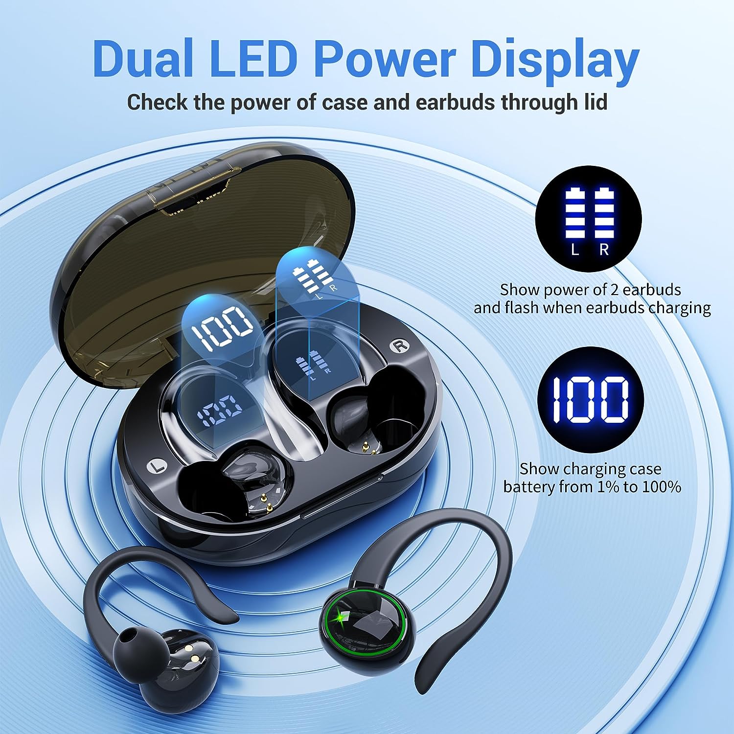 EDYELL C8 True Wireless Earbud, Bluetooth 5.3 TWS 3D Stereo with ...