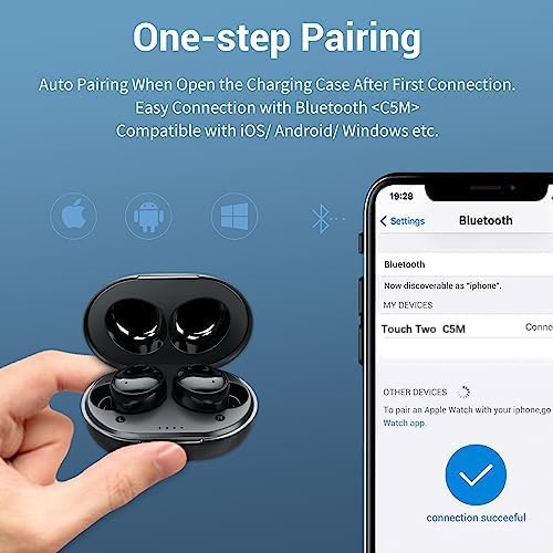 EDYELL C5M Wireless Bluetooth Earbuds Earphones with Long Playback Time ...