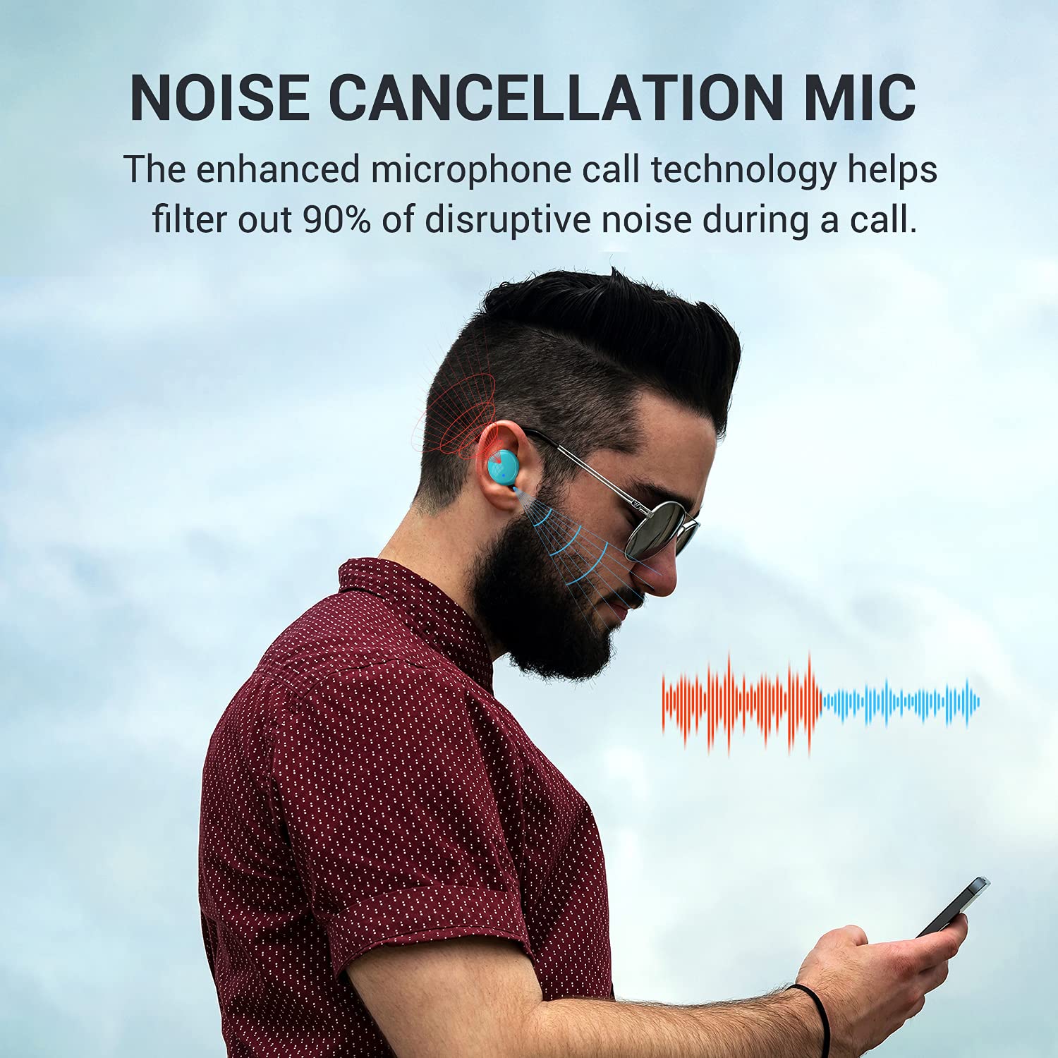 EDYELL® C5M (Blue) True Wireless Earbuds/Earphones/in-Ear TWS Stereo ...