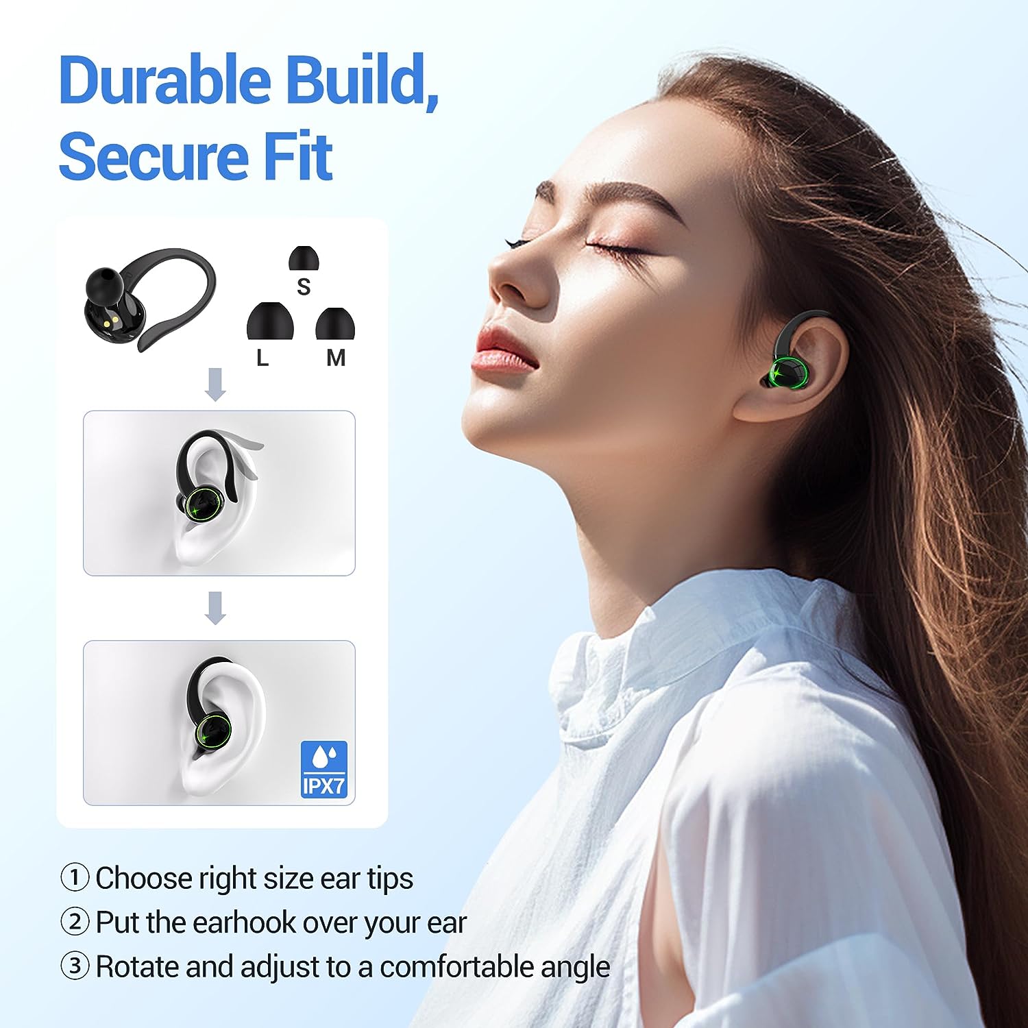 EDYELL C8 True Wireless Earbud, Bluetooth 5.3 TWS 3D Stereo with ...