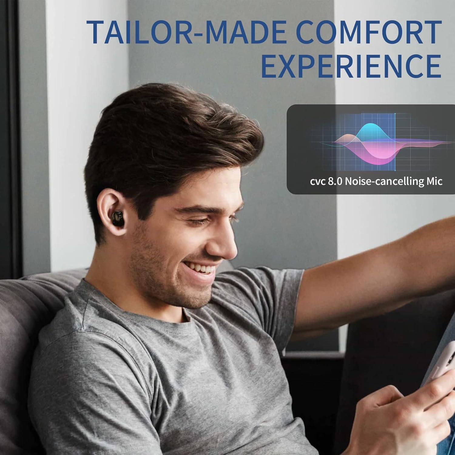 EDYELL C5 Upgraded TWS Earphone,Bluetooth 5.2 Earbuds 120Hrs Playtime ...