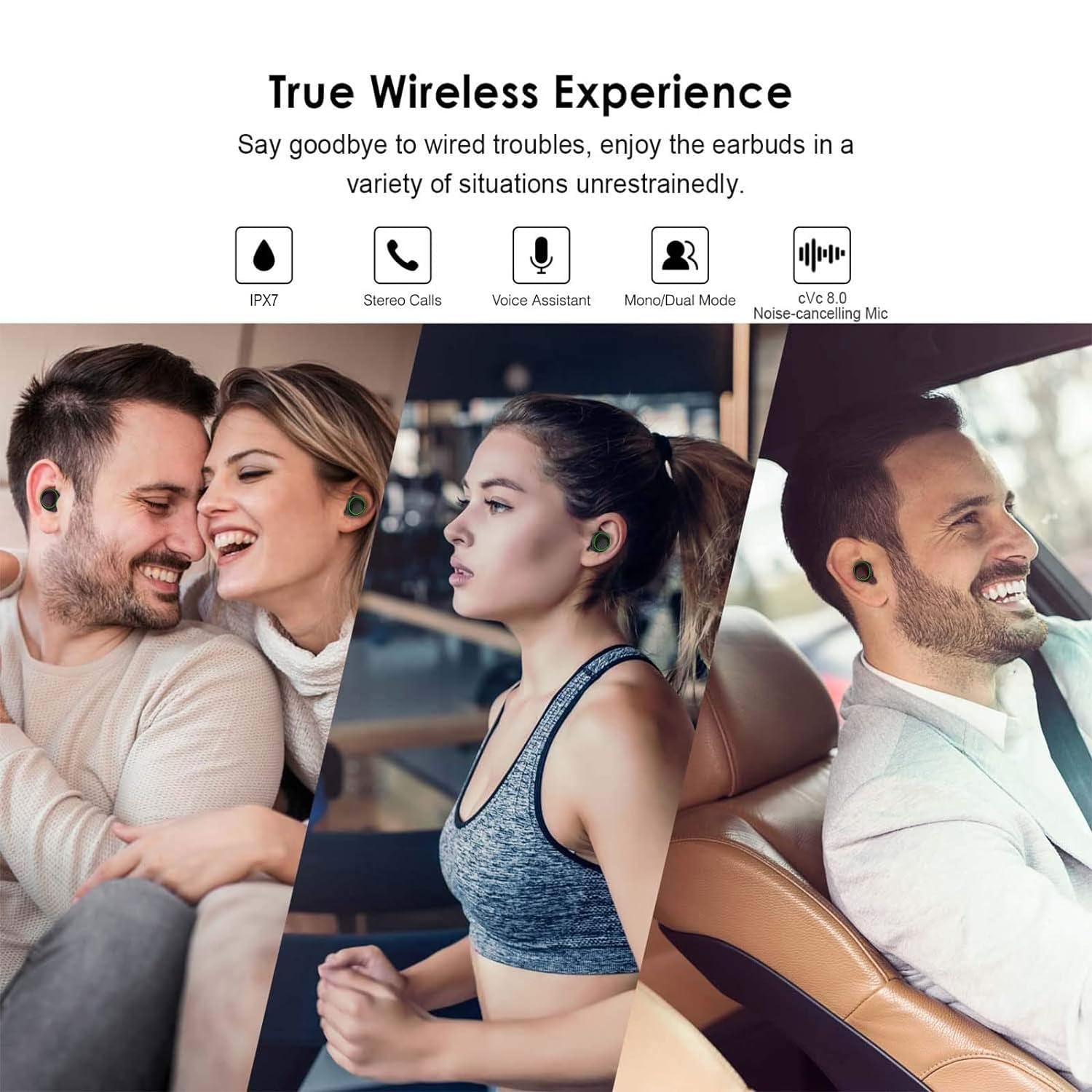 EDYELL C5S Upgraded TWS Earphone,Bluetooth 5.2 Earbuds 120Hrs Playtime ...