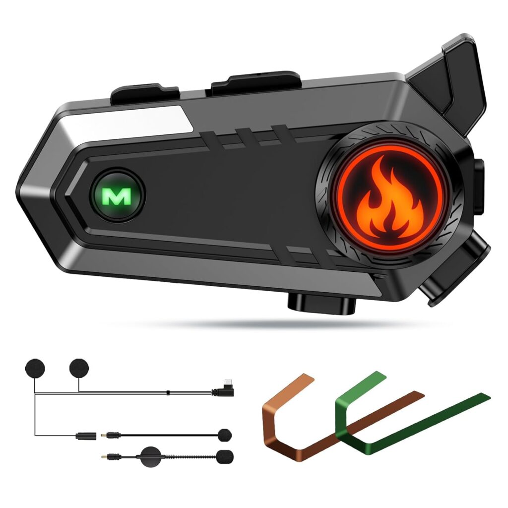 EDYELL C9 Motorcycle Bluetooth Intercom Headset,600M Talkback Distance ...