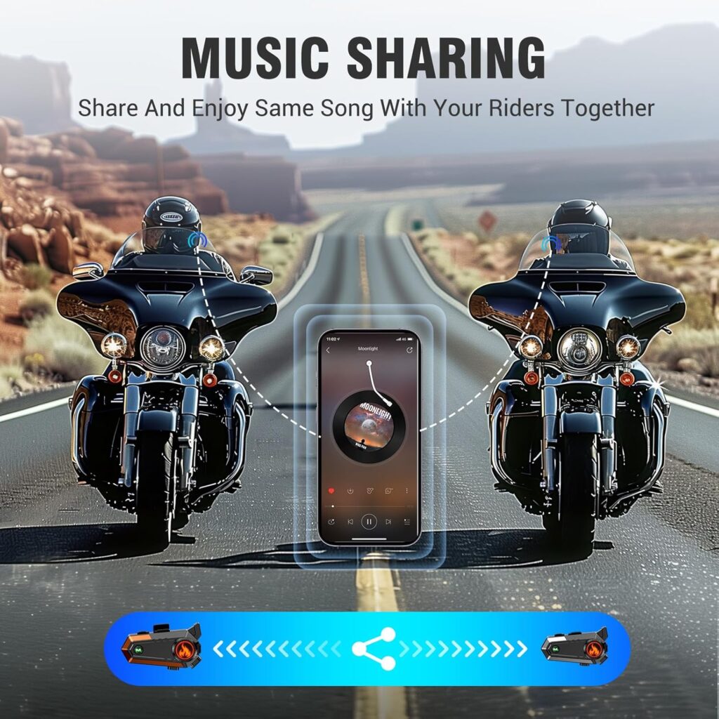 EDYELL C9 Motorcycle Bluetooth Intercom Headset,600M Talkback Distance ...